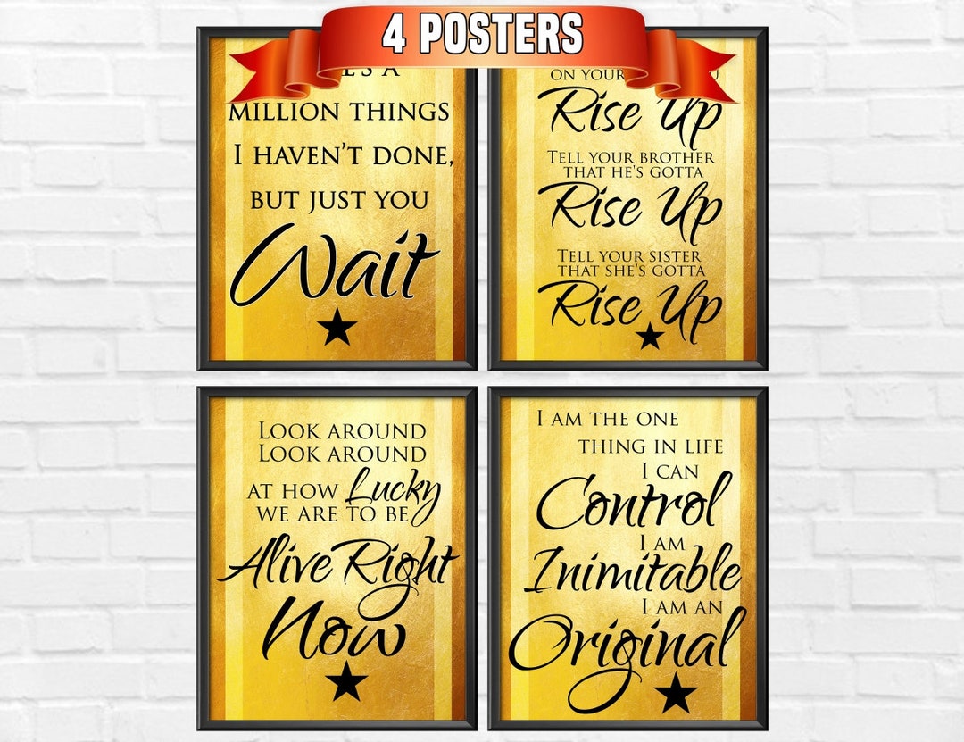 Hamilton the Musical Poster Set, Hamilton Quotes, Hamilton Gift, Set of ...