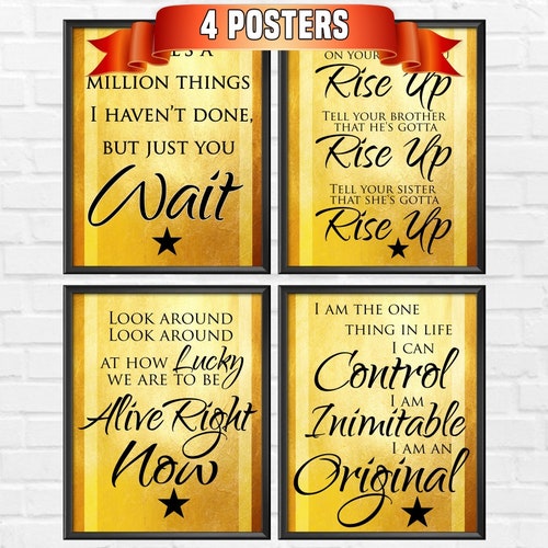 Hamilton the Musical Poster Set Hamilton Quotes Hamilton - Etsy