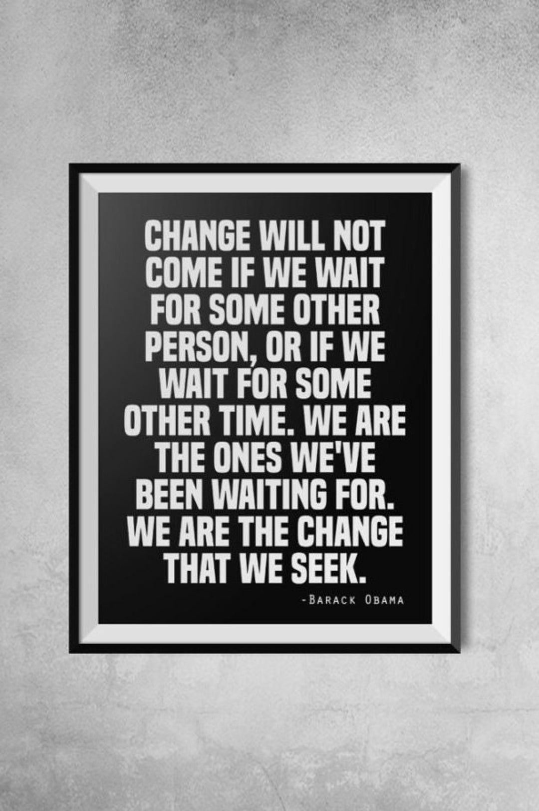 Barack Obama, Inspirational Quote Poster Print, Typography Wall Decor ...