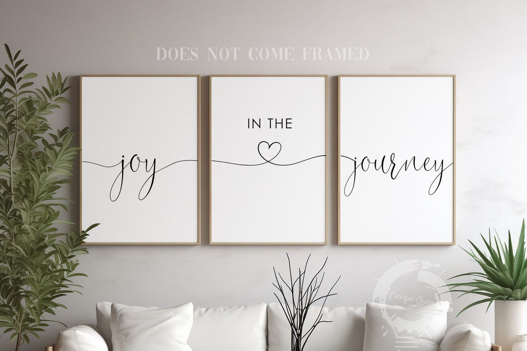 Joy in the Journey, Minimalist Poster Print Set, Home Wall Art Decor - Etsy