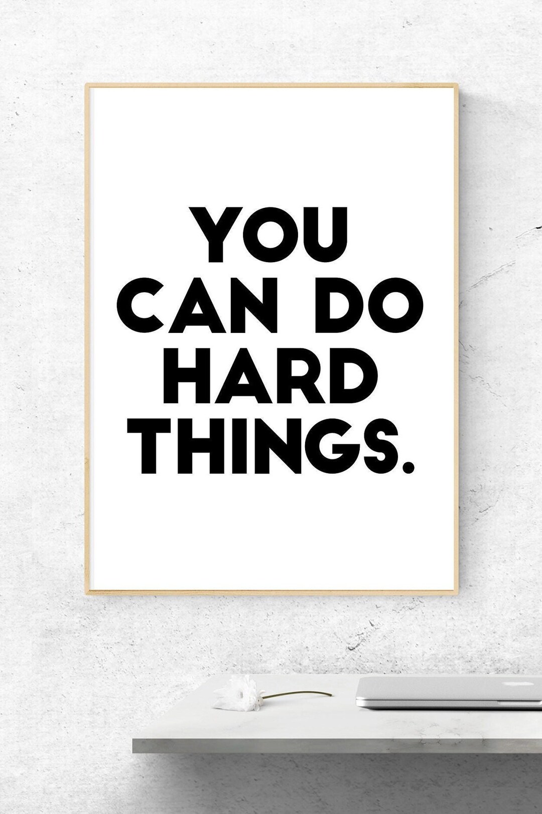 You Can Do Hard Things, Motivational Quote Print, Minimalist Wall Art ...
