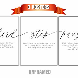 Third Step Prayer, Alcoholics, Anonymous Christian Wall Art Poster ...