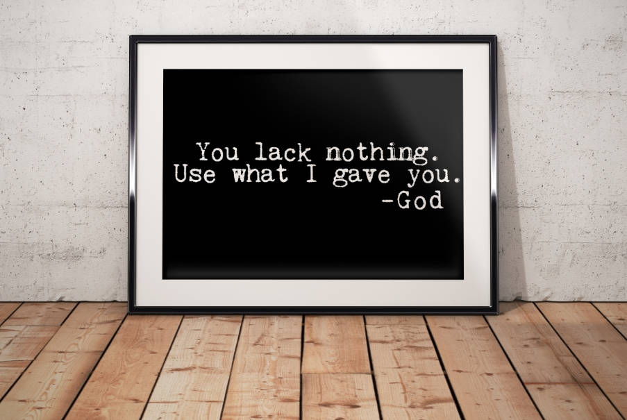 You Lack Nothing, Religious Poster Print, Christian Home Decor ...