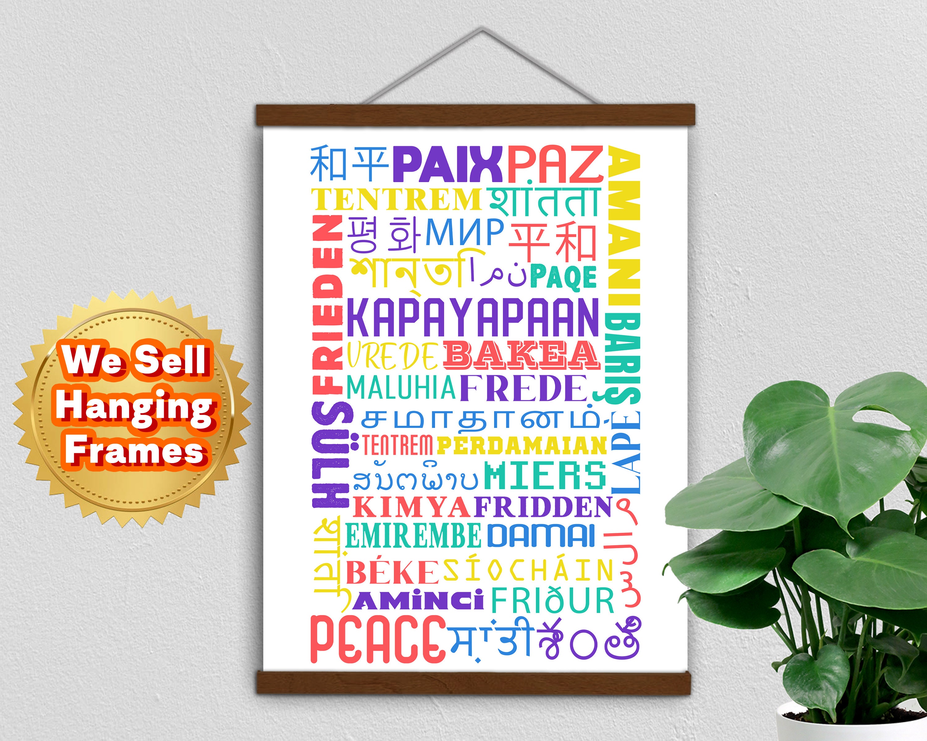 Peace In Different Languages Poster