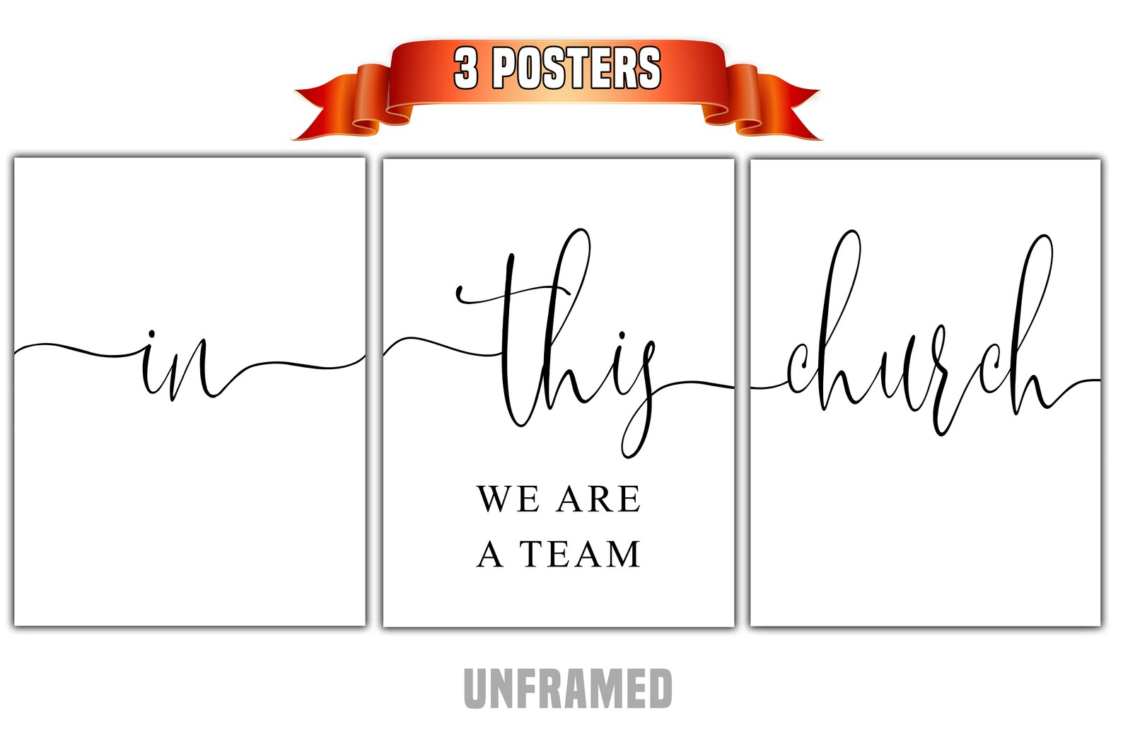 In This Church, We Are a Team, Church Teamwork Poster Prints ...