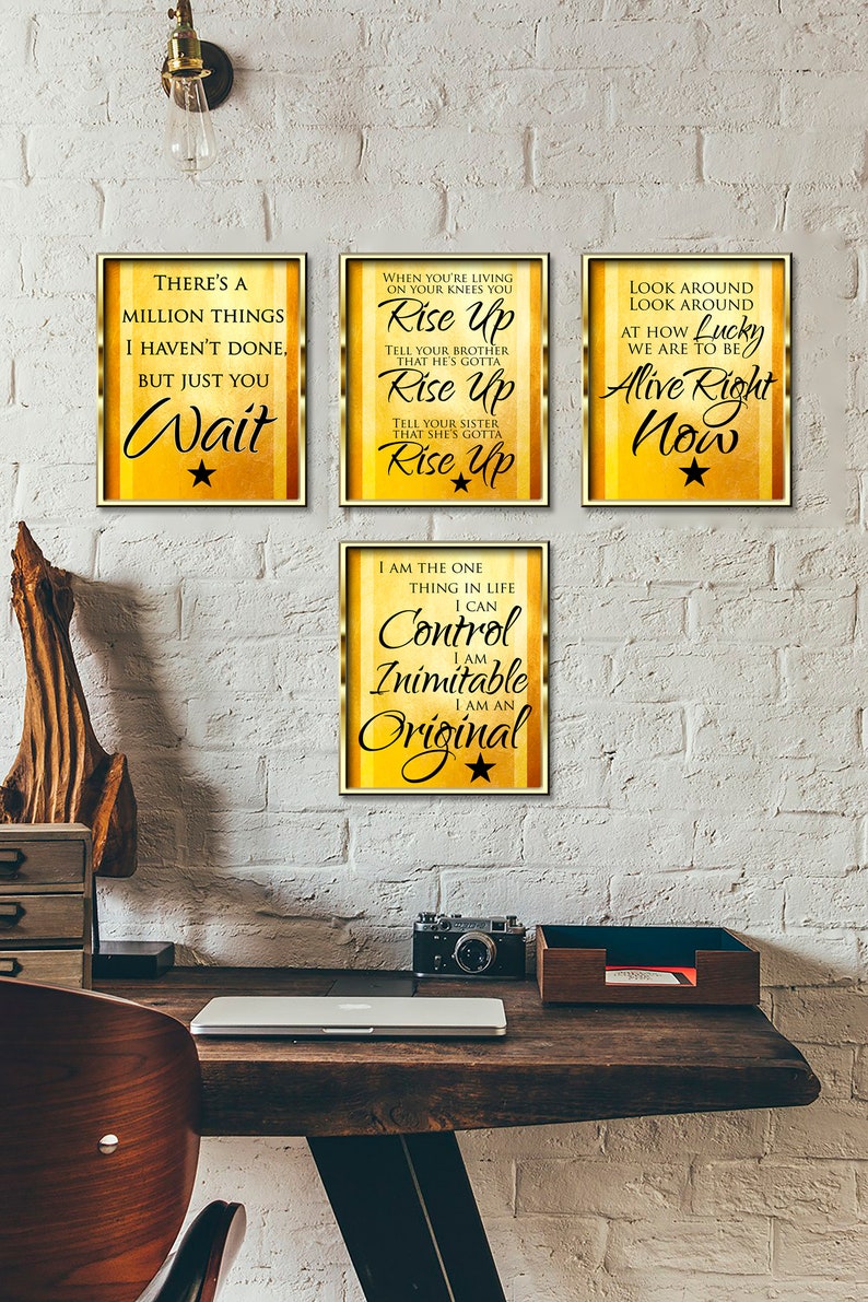 Hamilton the Musical Poster Set Hamilton Quotes Hamilton | Etsy