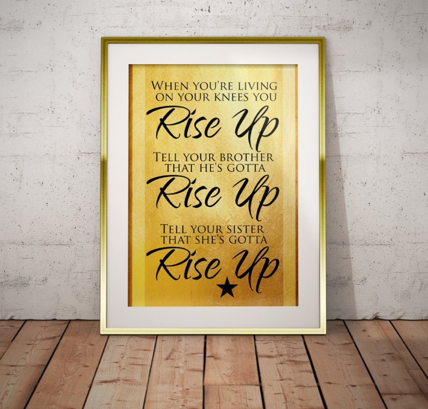 Hamilton Musical Quote Rise Up Typography Poster Print | Etsy