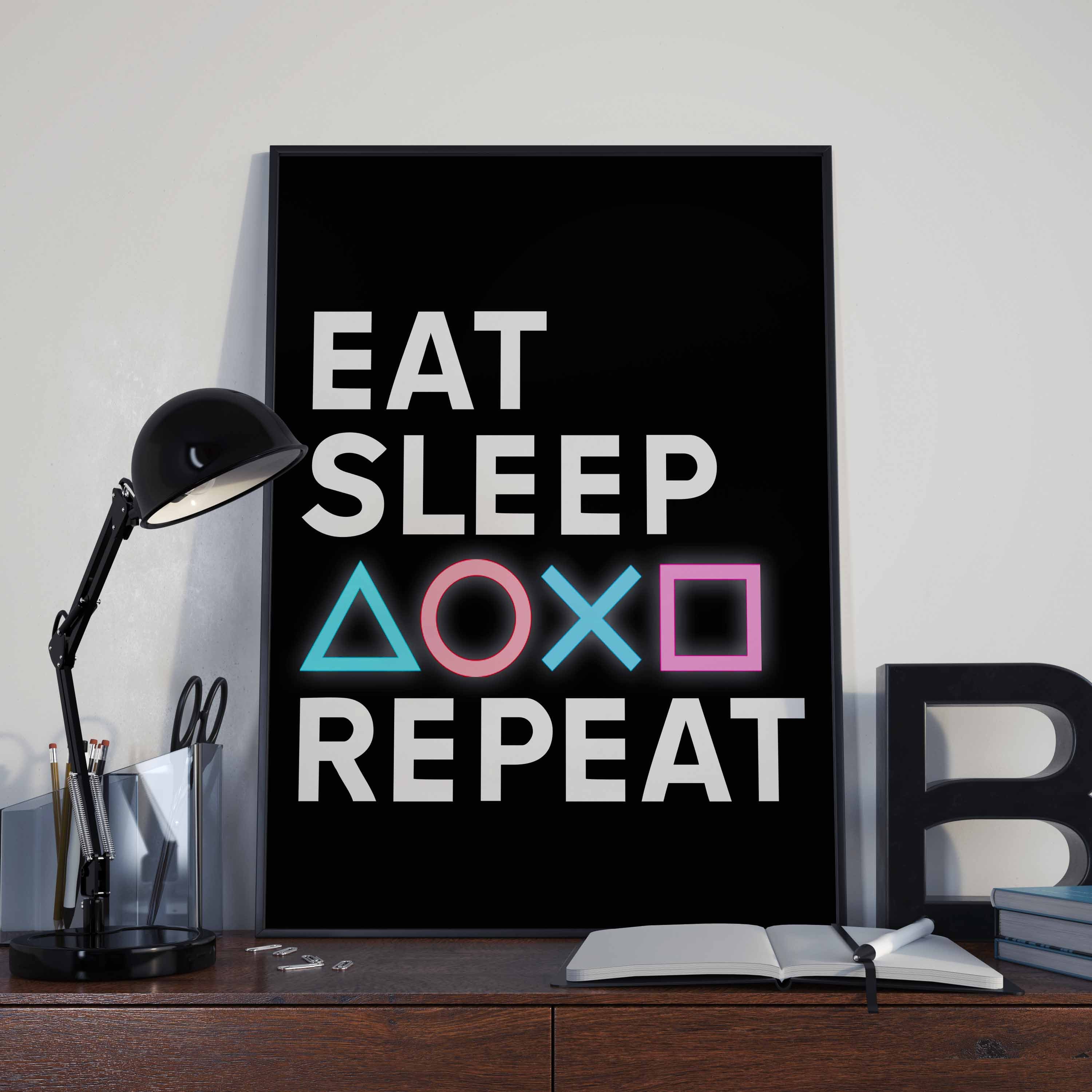 Eat Sleep Playstation Repeat Gaming Xbox Quote Typography - Etsy