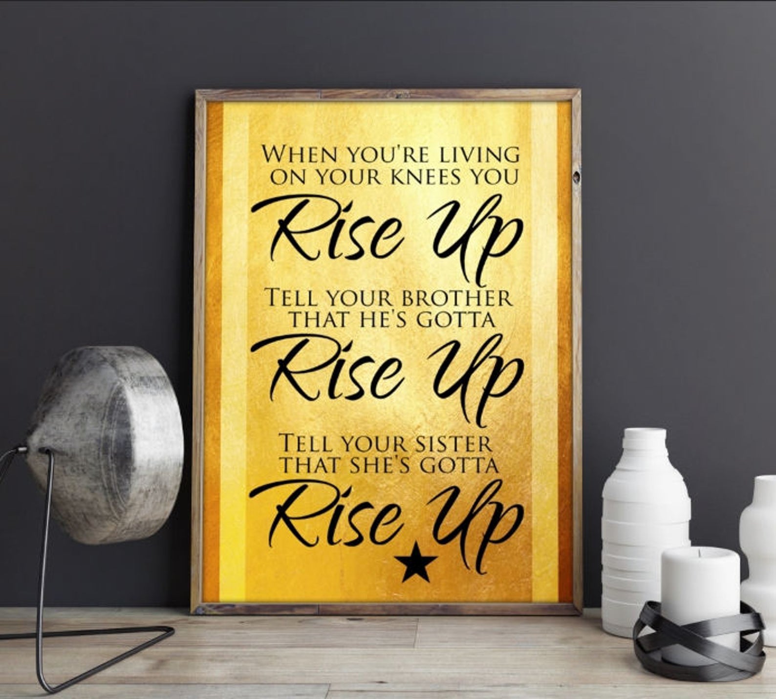 Hamilton Musical Quote Rise up Typography Poster Print | Etsy
