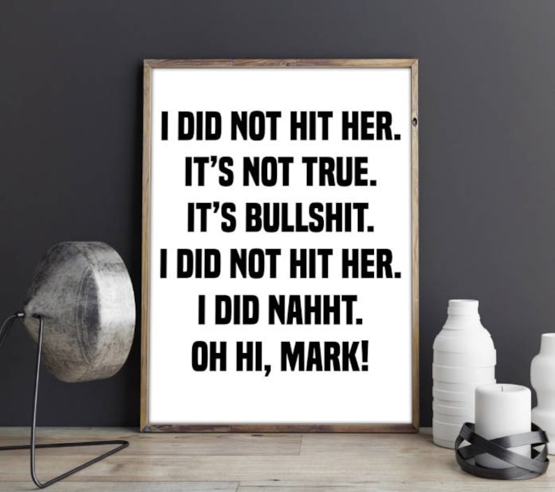 Oh Hi Mark!, the Room Movie Quote Poster, Funny Home Decor - Etsy