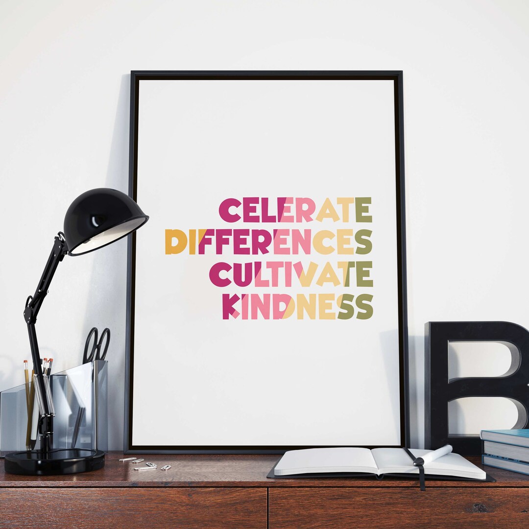 Celebrate Differences, Classroom and Office Décor, High-quality Poster ...