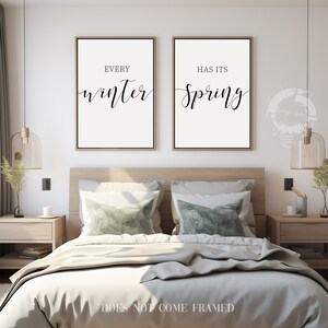 Every Winter Has Its Spring, Motivational Quote, Poster Prints, Set of ...
