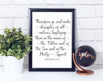 Go and Make Disciples of All Nations Printable Wall Art - Etsy