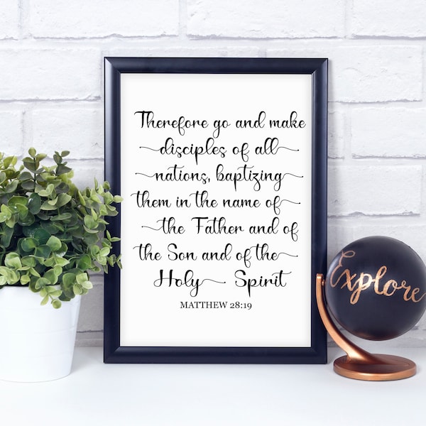 Matthew 28 19 - Etsy