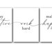 Stay Positive Work Hard Make It Happen Set of 3 Poster - Etsy