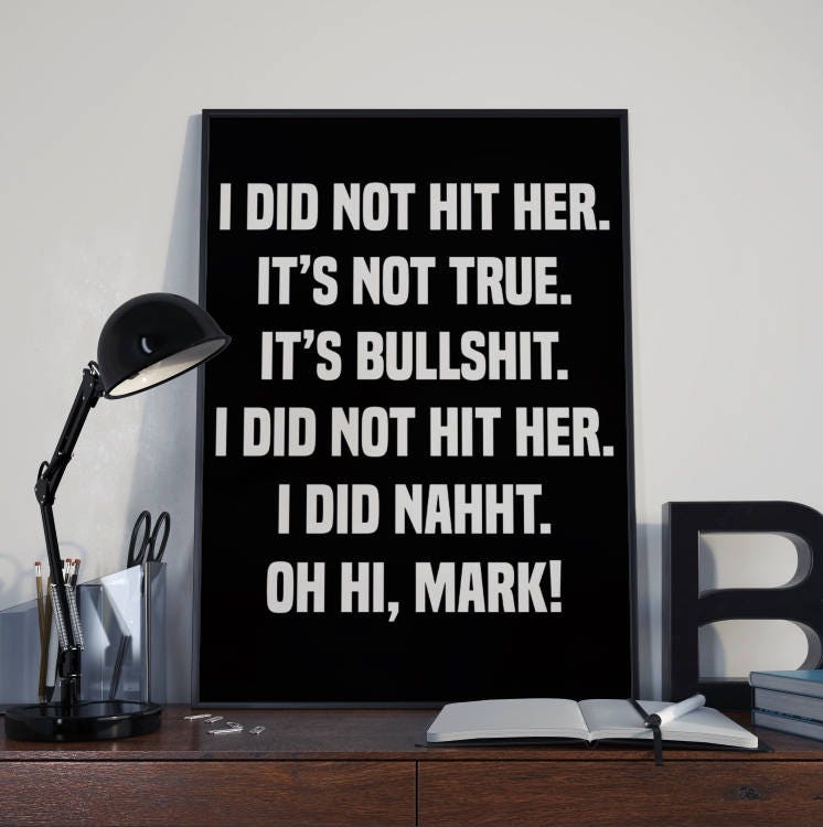 Oh Hi Mark!, the Room Movie Quote Poster, Funny Home Decor - Etsy