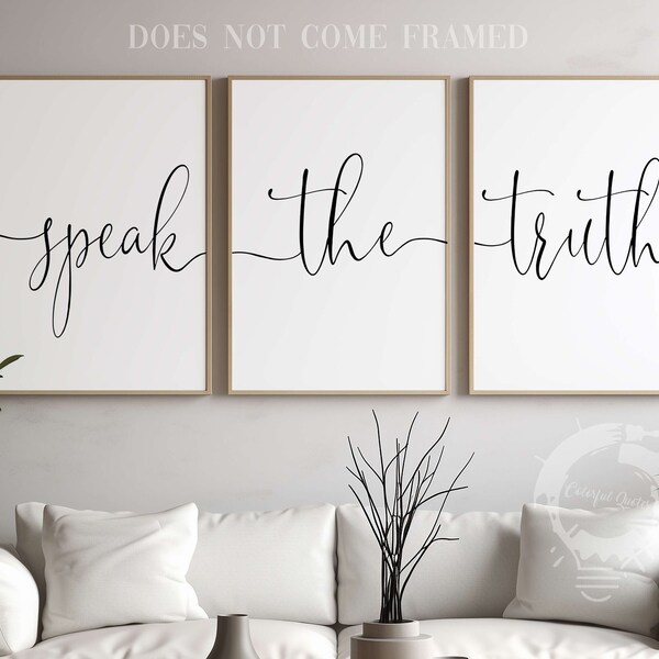 Speak the Truth - Etsy