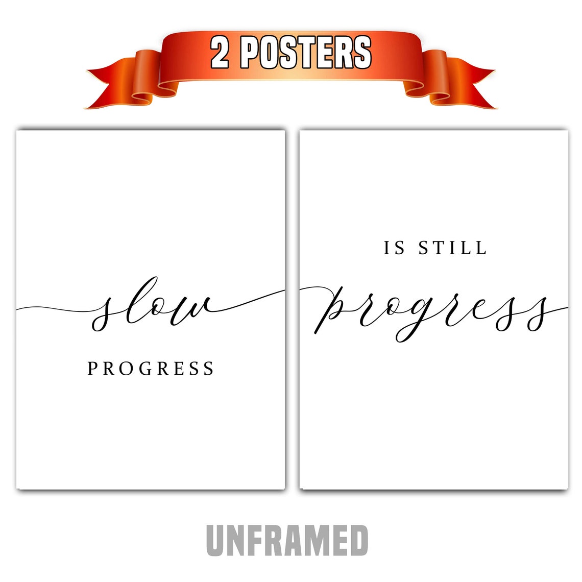 Slow Progress is Still Progress Set of 2 Poster Prints - Etsy Slow Progress is Still Progress Set of 2 Poster Prints - Etsy