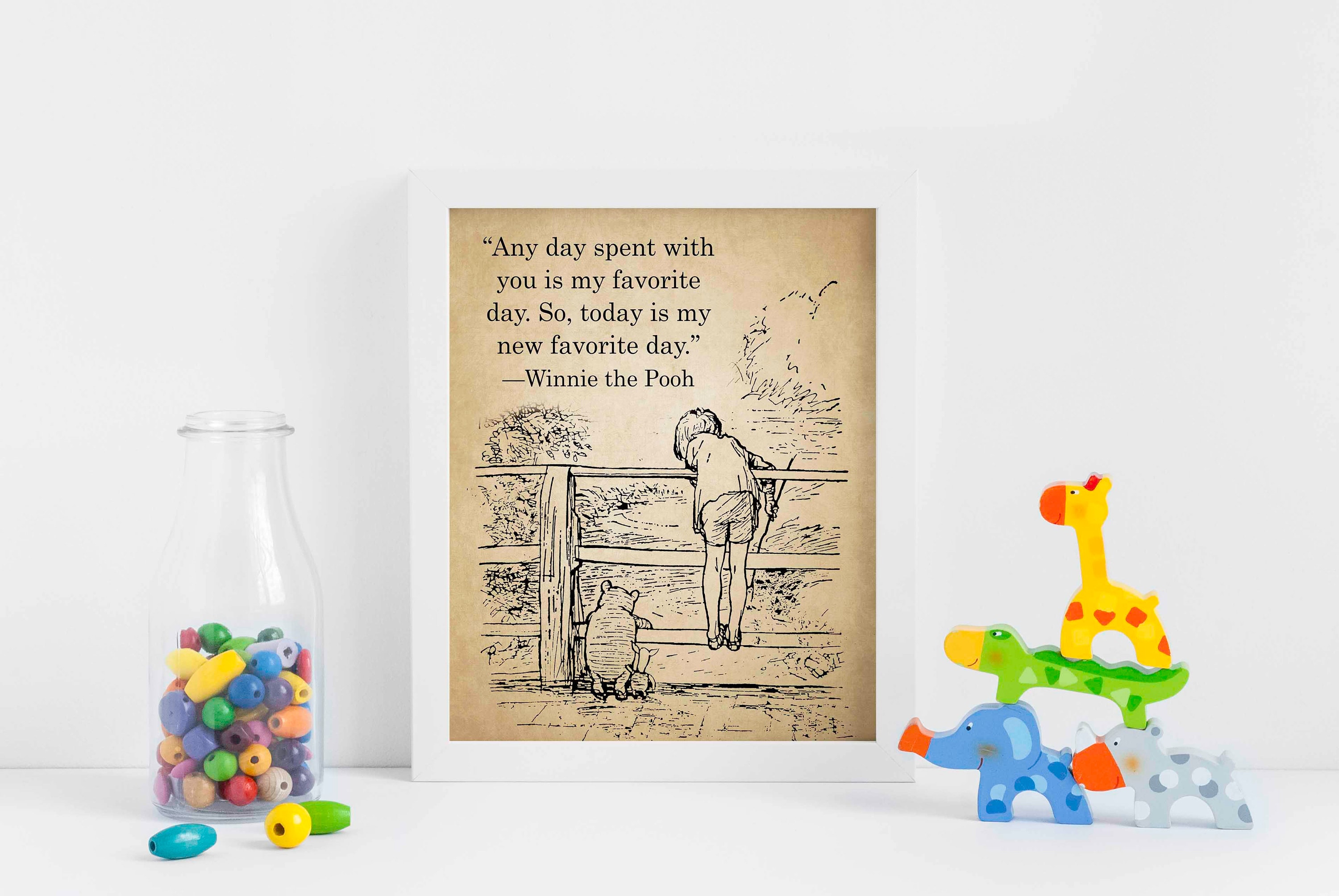 Winnie the Pooh, Quote Poster Print, Kids Nursery Art Décor - Etsy