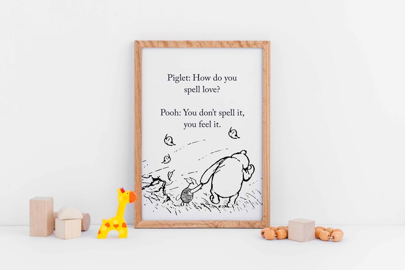 Winnie the Pooh, Quote Poster Print, Kids Nursery Wall Art Decor - Etsy