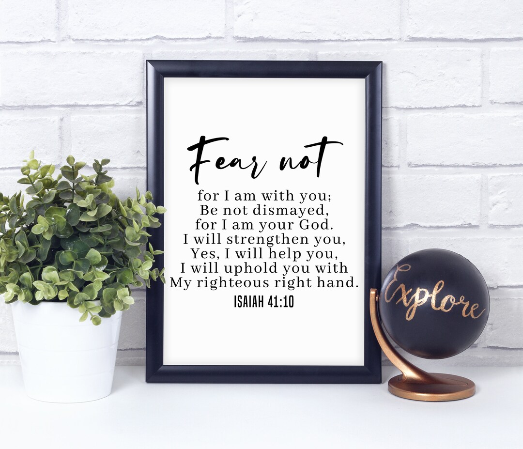 Isaiah 41:10, Bible Verse Quote, High-quality Poster Print, Christian ...