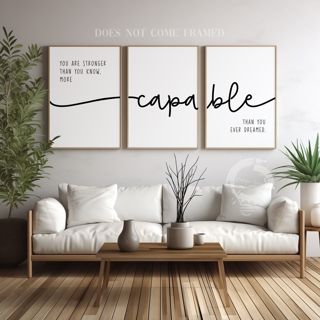 You Are Stronger Than You Know, Motivational Quote Poster Prints, Set ...