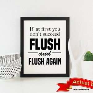 Flush and Flush Again, High-quality Poster Print, Bathroom Wall Art Décor, Multiple Sizes - Etsy