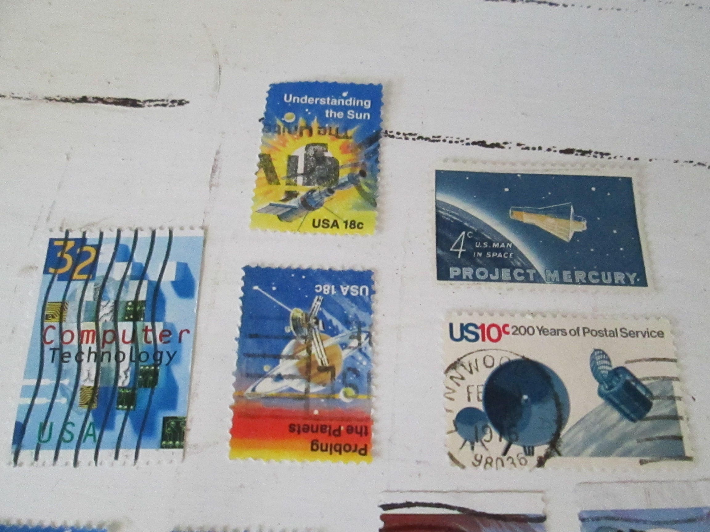 Space Stamp Collection, Vintage Commemorative Stamps - Etsy