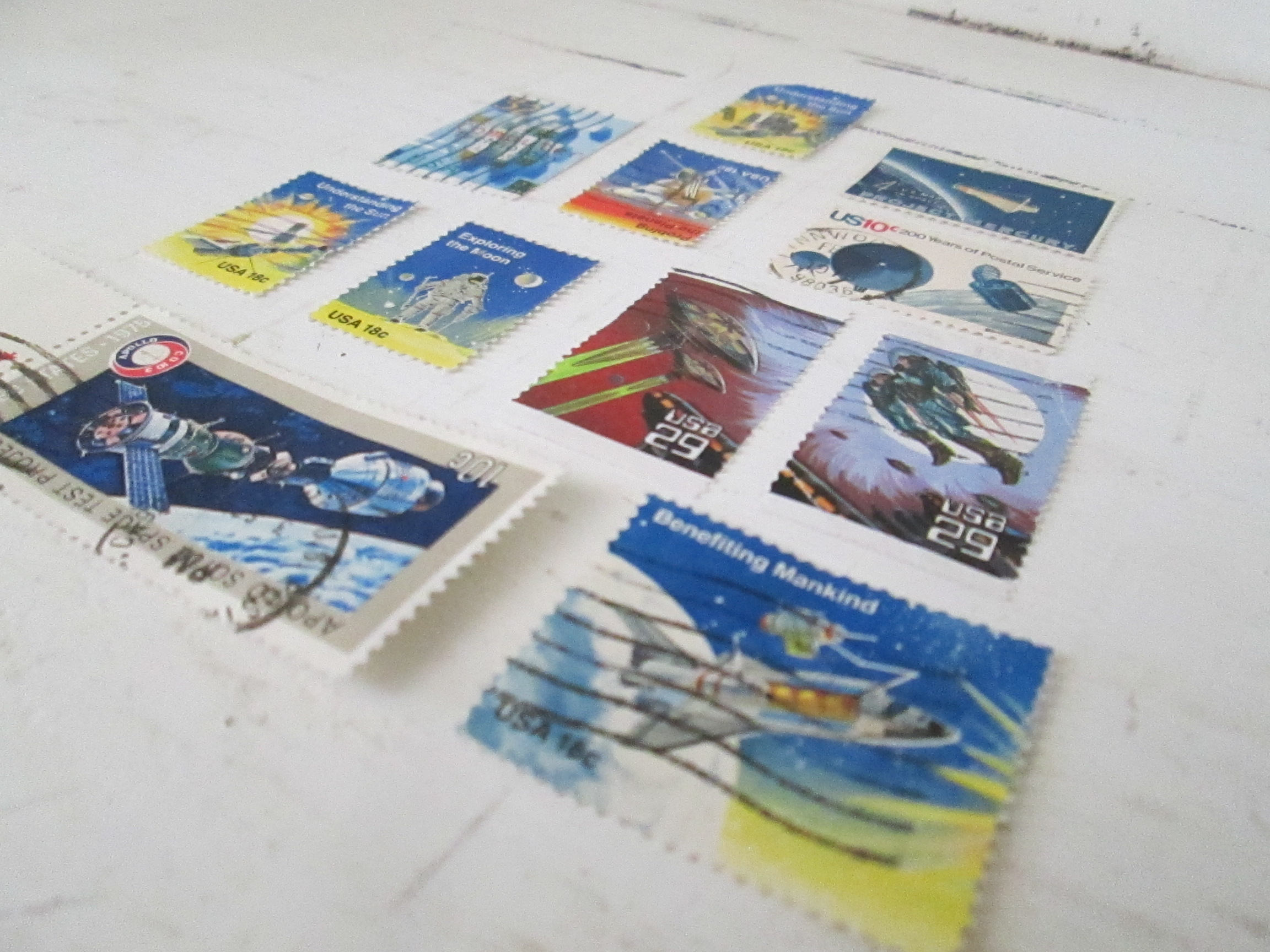 Space Stamp Collection, Vintage Commemorative Stamps - Etsy