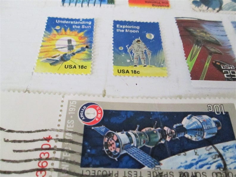 Space Stamp Collection Vintage Commemorative Stamps - Etsy