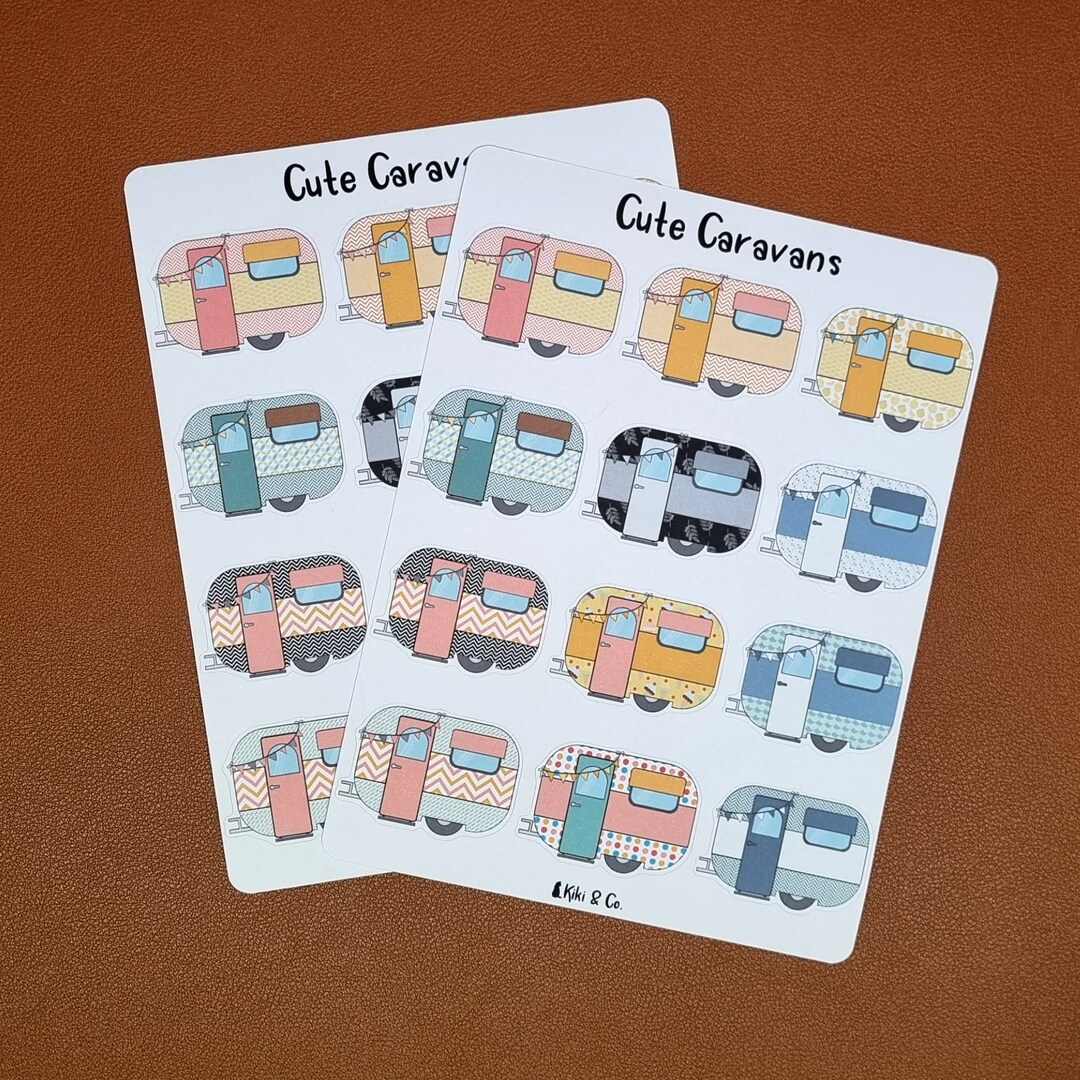 Cute Caravans Sticker Sheet - Etsy