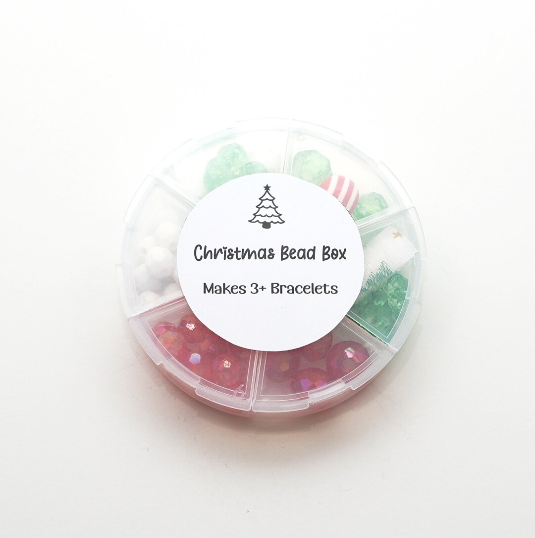 Christmas Bead Box Kit Make Your Own Bracelets Craft Your Christmas ...