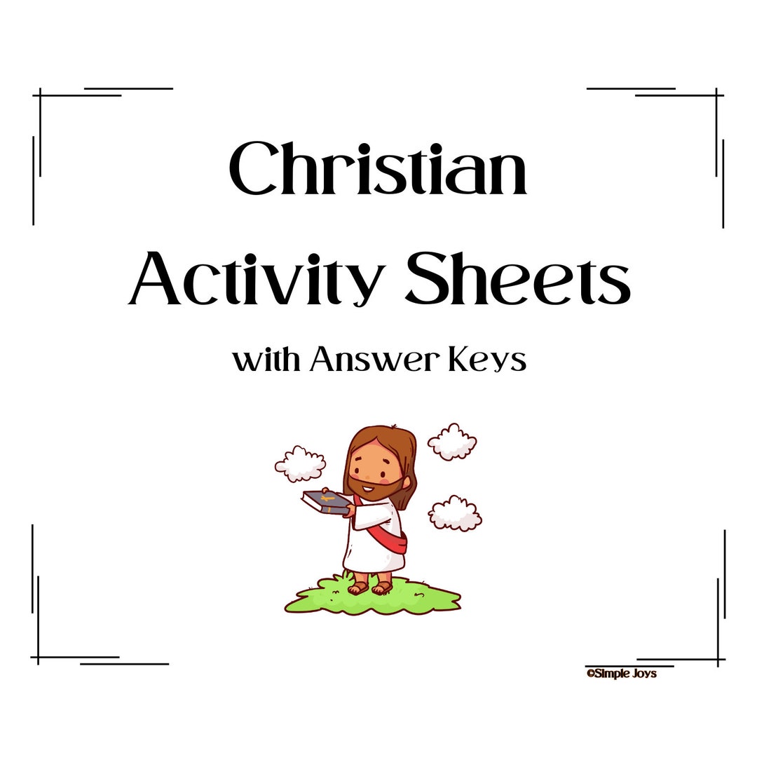 Christian Activity Sheets Printable Kids Bible Worksheets Word Search ...