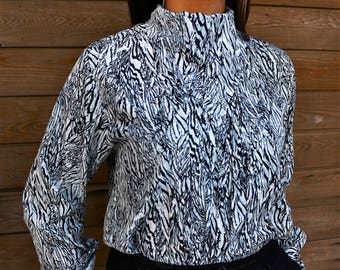 Zebra Print Blouse | Etsy