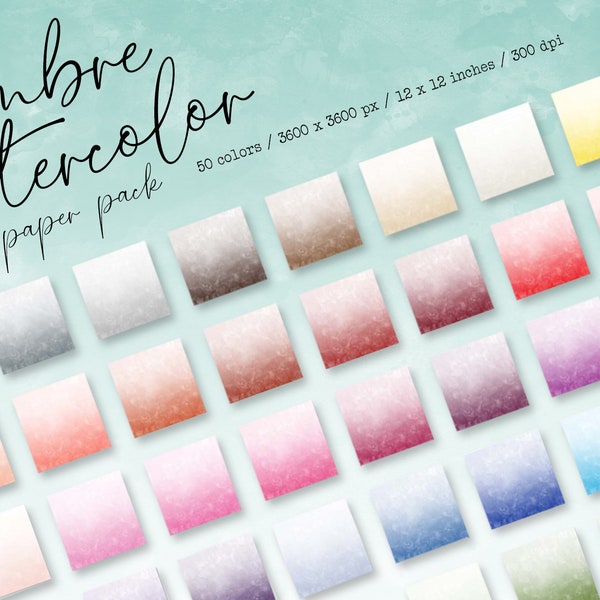 Ombre Watercolor - Etsy