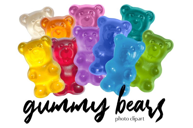 10 Gummy Bears Photo Clipart / for Personal and Small Commercial Use - Etsy