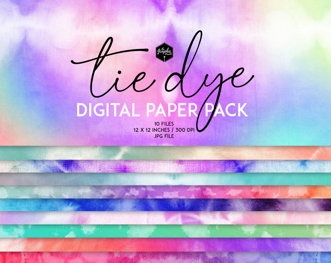 Tie Dye Digital Paper Pack / Set of 10 Papers / 12 X 12 Inches - Etsy