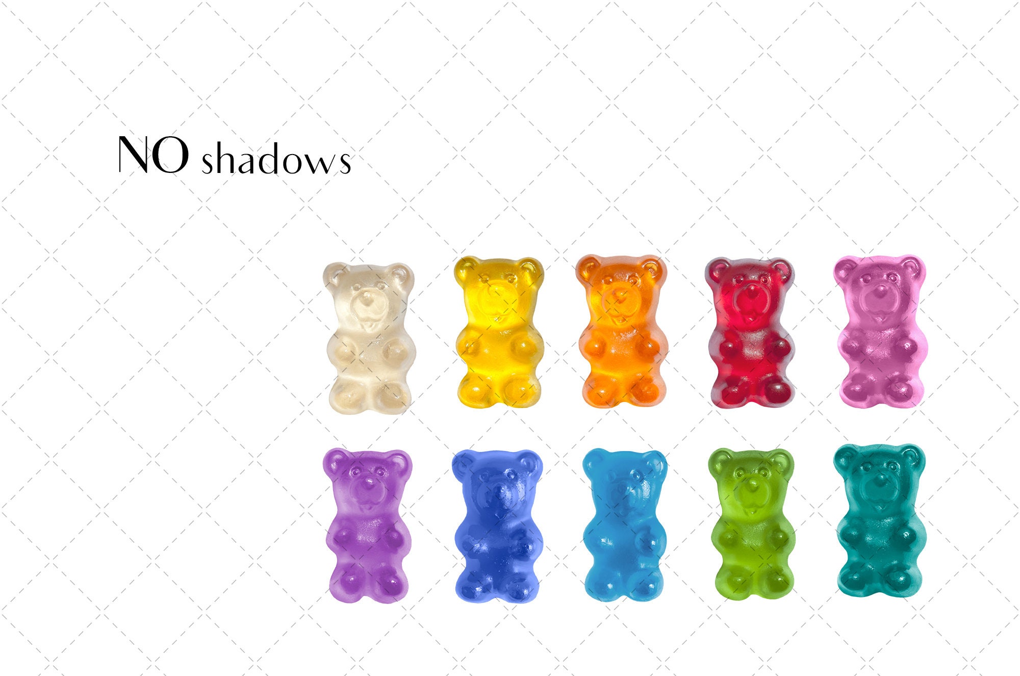 10 Gummy Bears Photo Clipart / for Personal and Small Commercial Use - Etsy