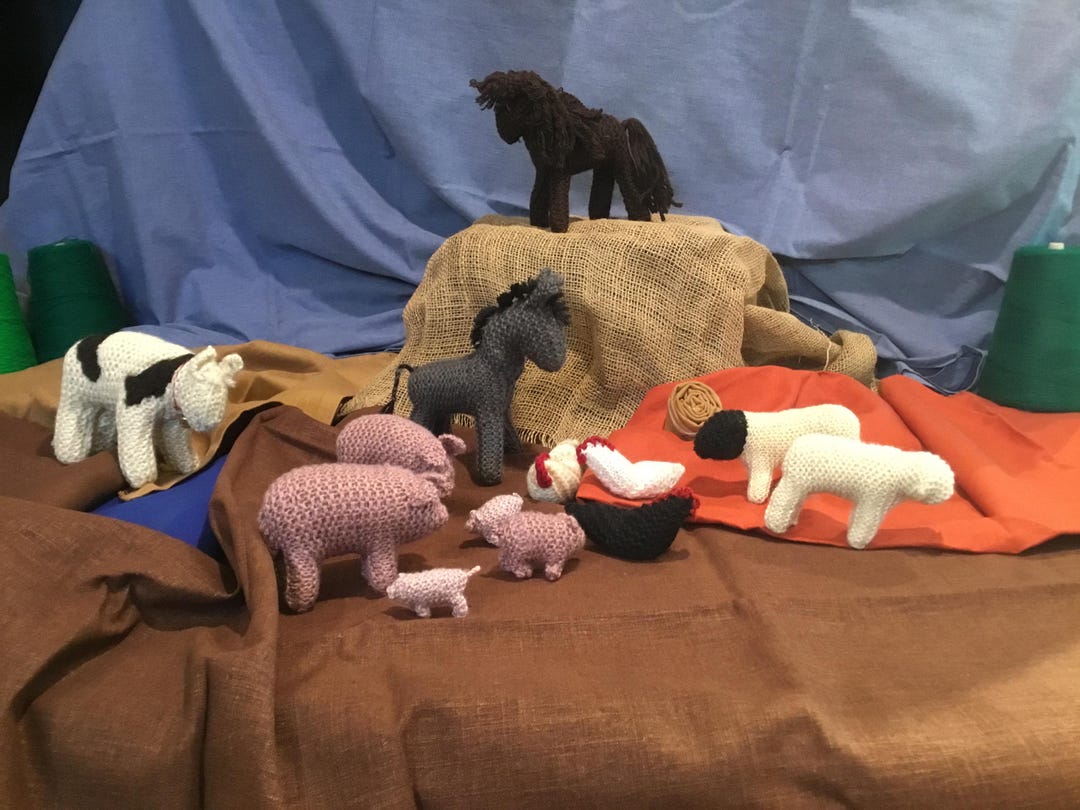 Waldorf Inspired Farm Animals Hand Knitted - Etsy