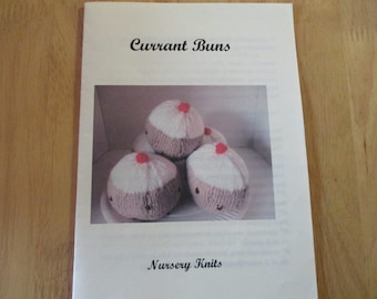 5 Hand Knitted Currant Buns Cupcakes - Etsy