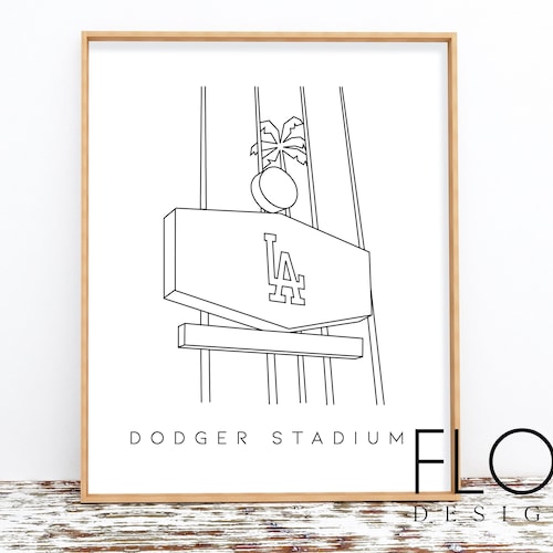Dodger Stadium Printable Art Minimalist Poster Wall Art - Etsy