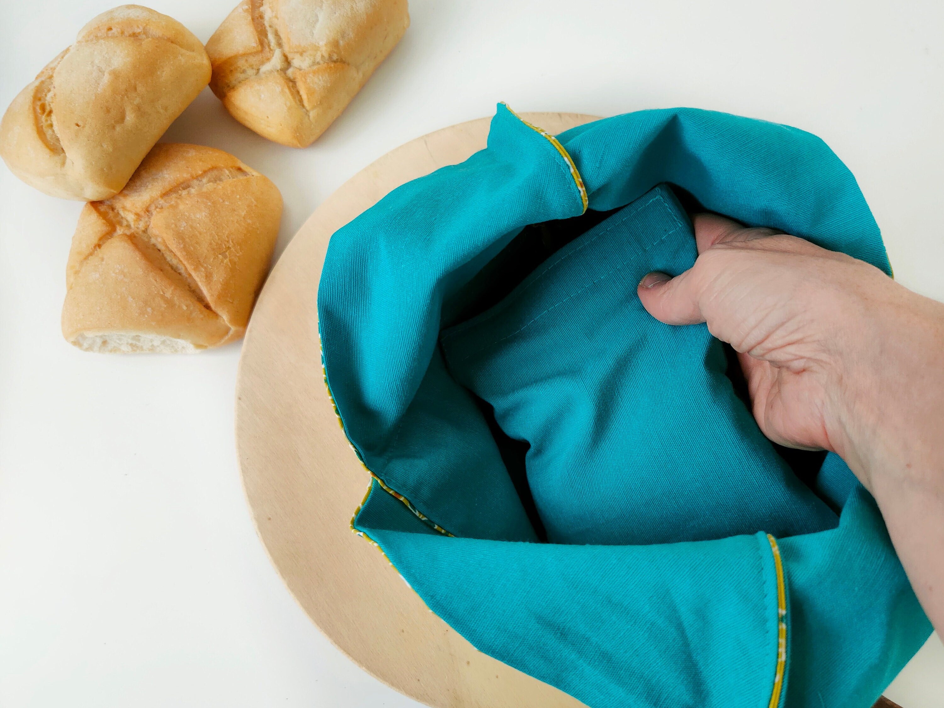 Fabric Bread Basket Bread Basket Fabric Bread Bag Table - Etsy