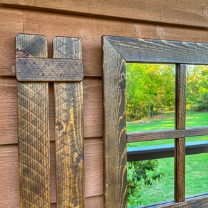 Rustic Shutter Mirror, Wall Decor, Rustic Mirror, Western Decor, Modern ...