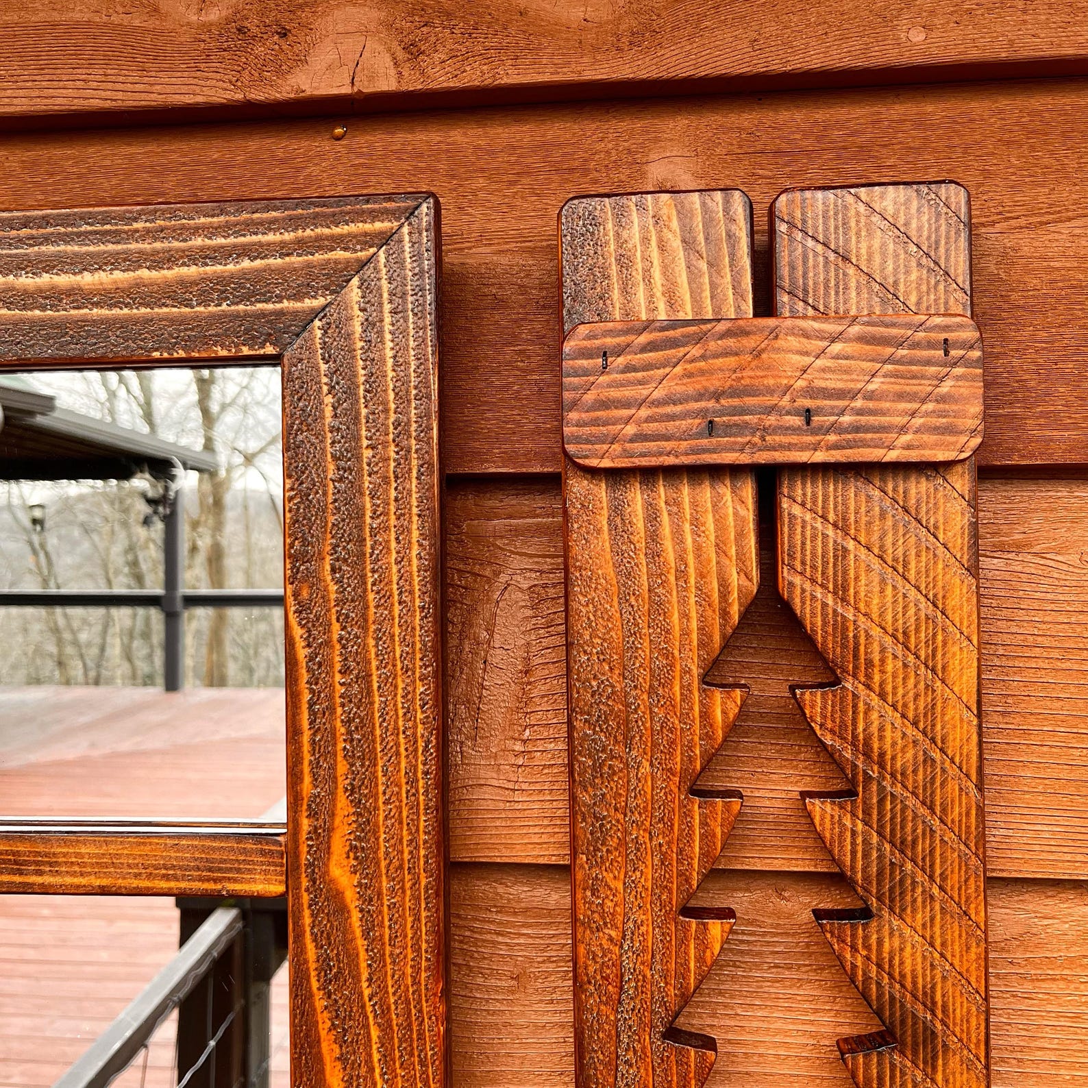 Cabin Mirror, Rustic Shutter Mirror, Rustic Mirror, Western Decor,lodge ...