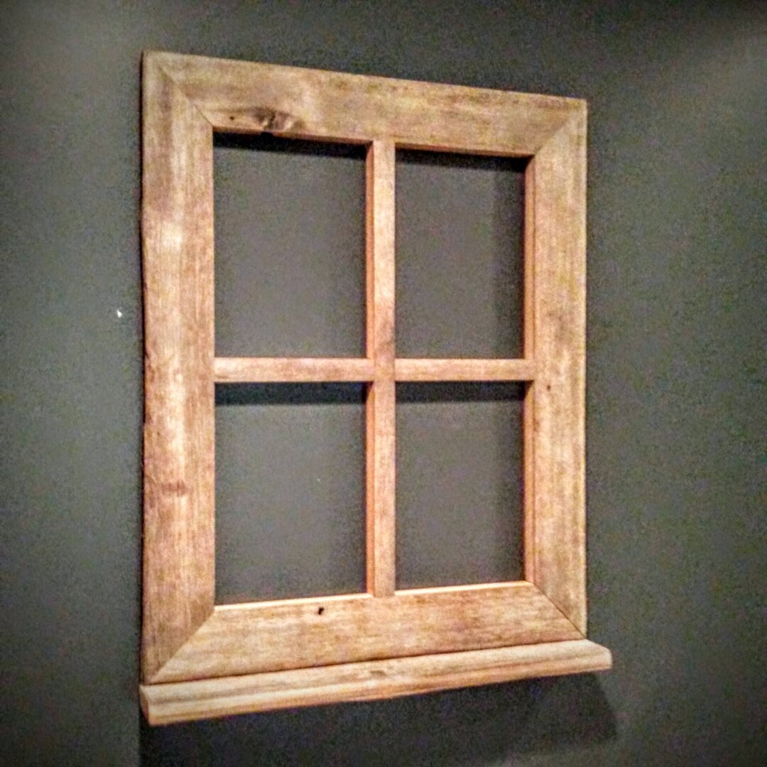 Rustic Wood Faux Window Cabin Lodge Decor,farmhouse Decor,wood Country ...