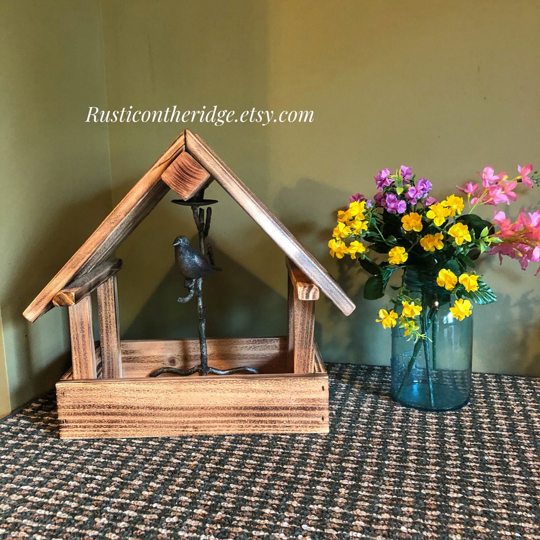 Bird Tray, Bird Feeder Tray, Birdhouse Decor, Western Wedding, Rustic ...