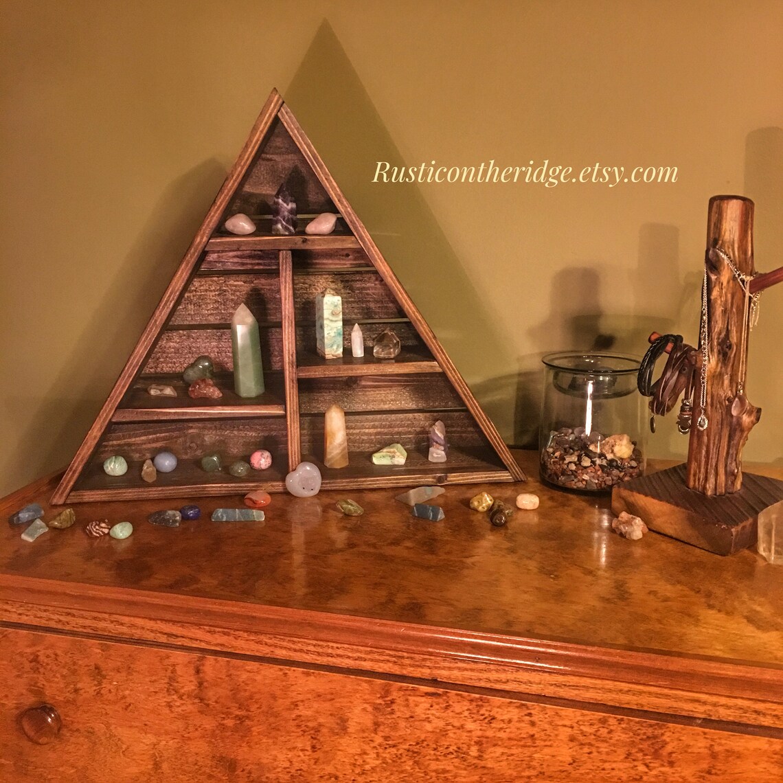 Crystal Display Shelf Crystal Shelf Crystal Stand Triangle - Etsy