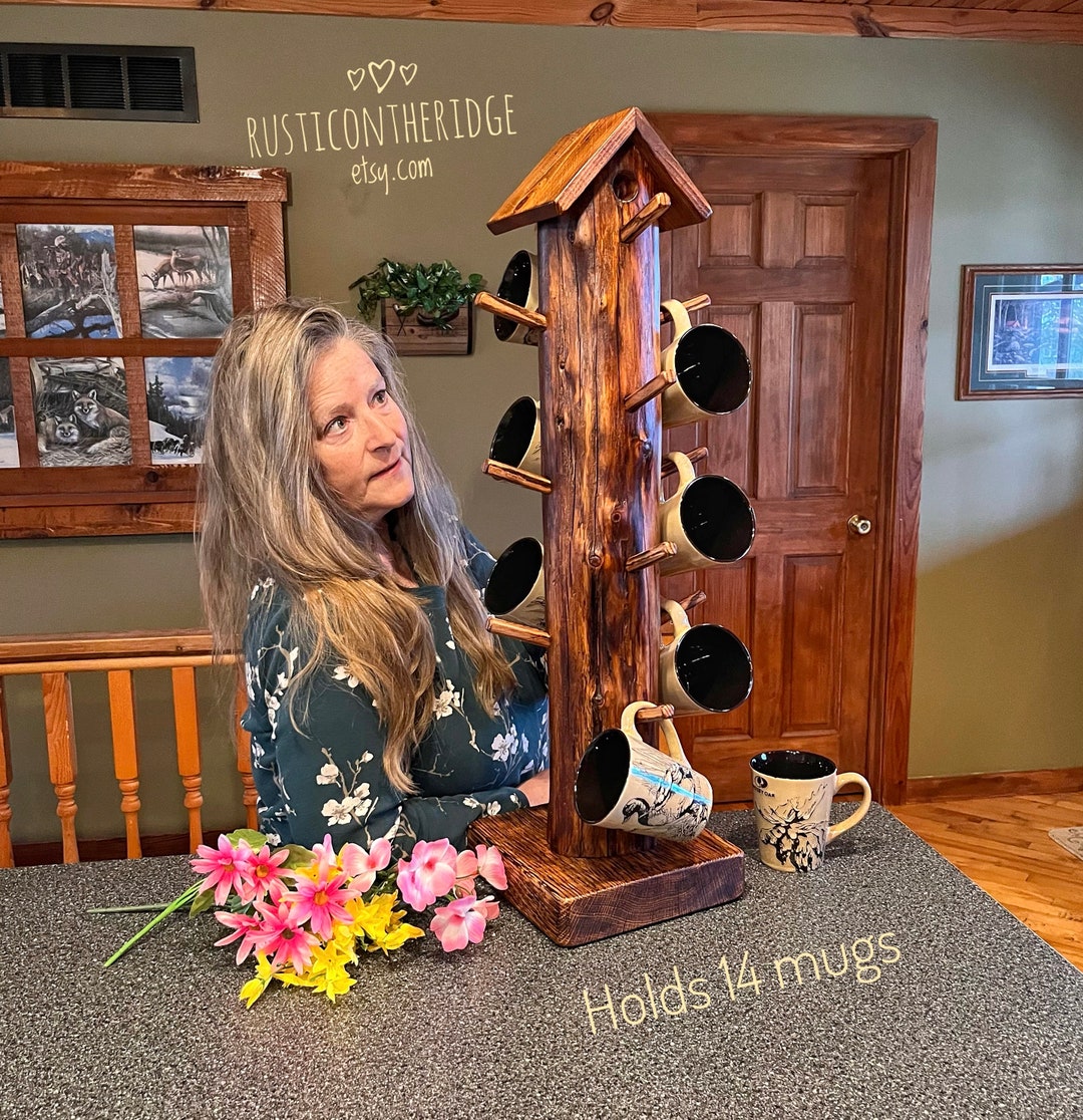 Mug Tree, Modern Farmhouse, Mug Stand, Cup Holder, Cup Stand, Cup Tree ...