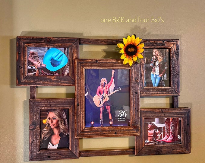 Wall Decor, Frame Collage, Picture Frame Collage,rustic Decor,western ...