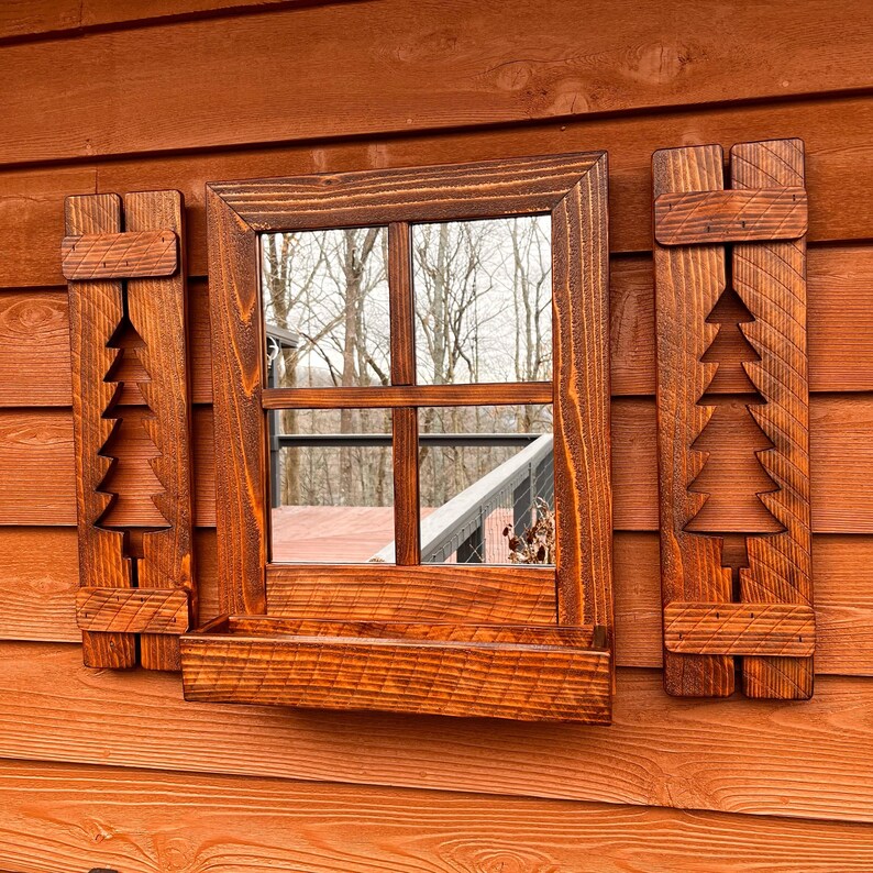 Cabin Mirror, Rustic Shutter Mirror, Rustic Mirror, Western Decor,lodge ...